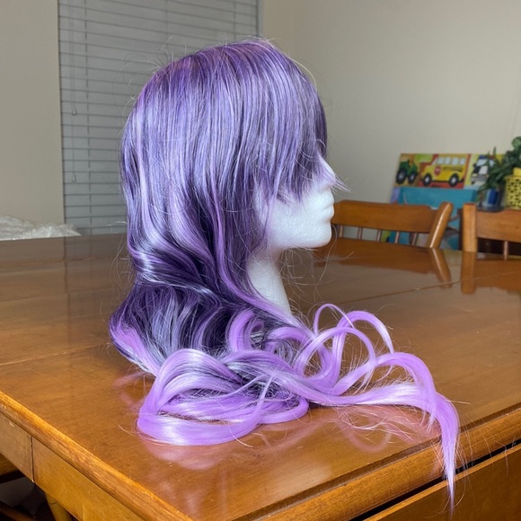 Accessories | New Wig Black Purple Lavender Cosplay Pole Dancer Anime ...